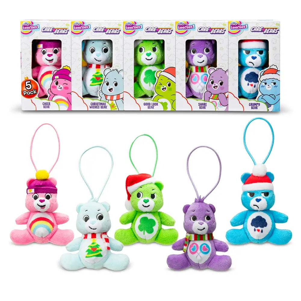 Micro Teenies - Christmas Care Bears 5 Pack | Grace and Fox